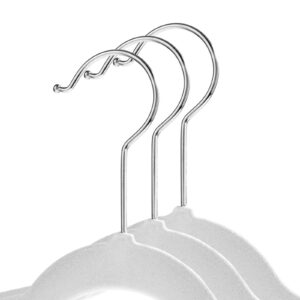 Casafield 50 Ivory Velvet Suit Hangers - Space-Saving Non-Slip Clothes Hanger