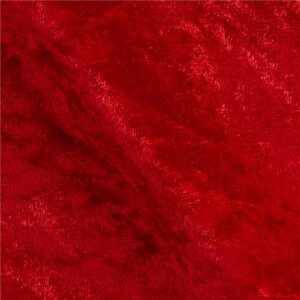 stretch panne velvet velour red, fabric by the yard