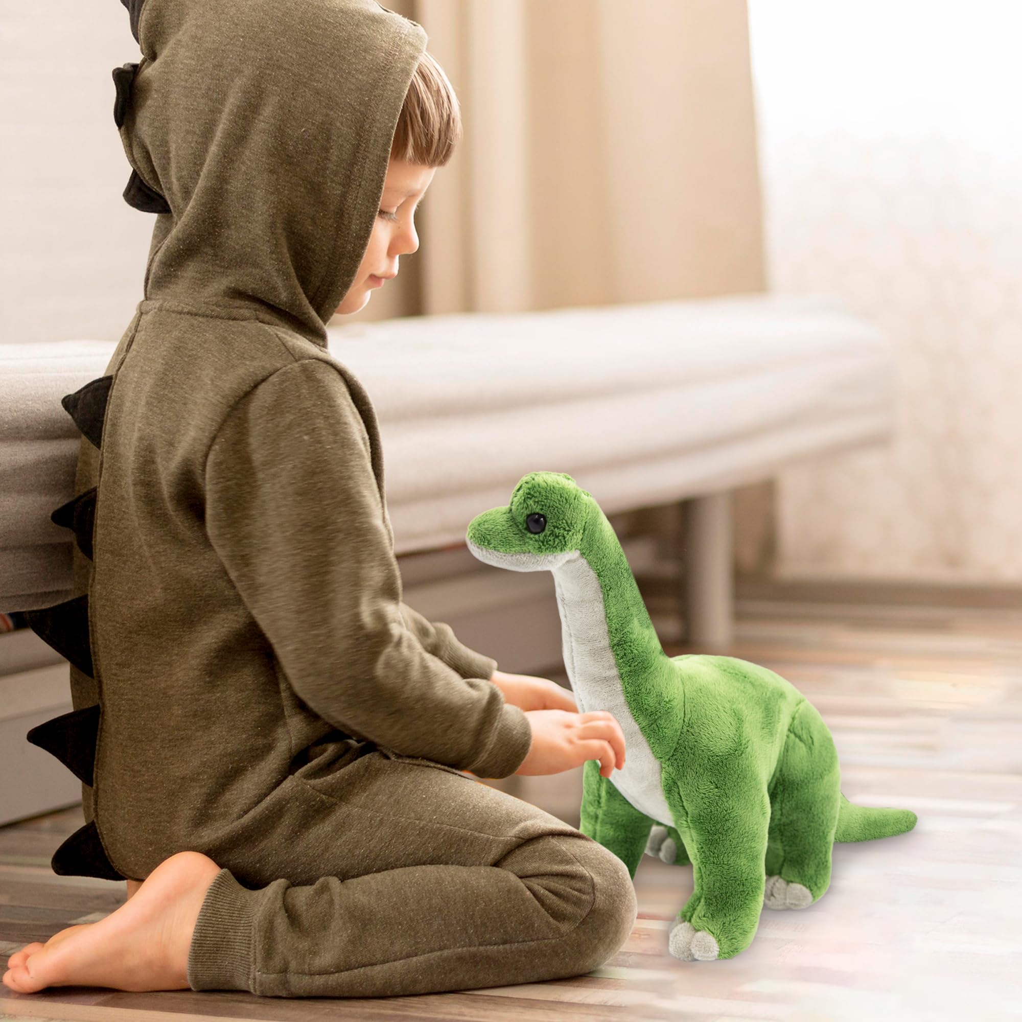 ArtCreativity Big Cozy Plush Brachiosaurus Dinosaur - Soft and Cuddly Stuffed Animal Pillow - Cute Standing Design - Nursery Decoration idea - Great Gift for Boys, Girls, Toddlers, Babies