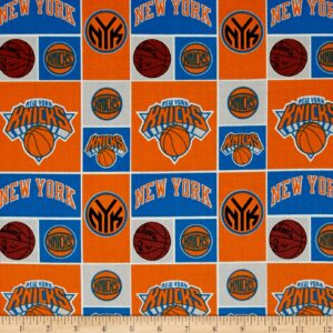 camelot fabrics nba cotton broadcloth ny knicks orange fabric by the yard