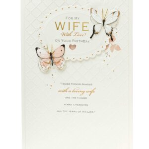 Wife Birthday Card - Birthday Card for Her - Sentimental Birthday Card - Butterfly Birthday Card