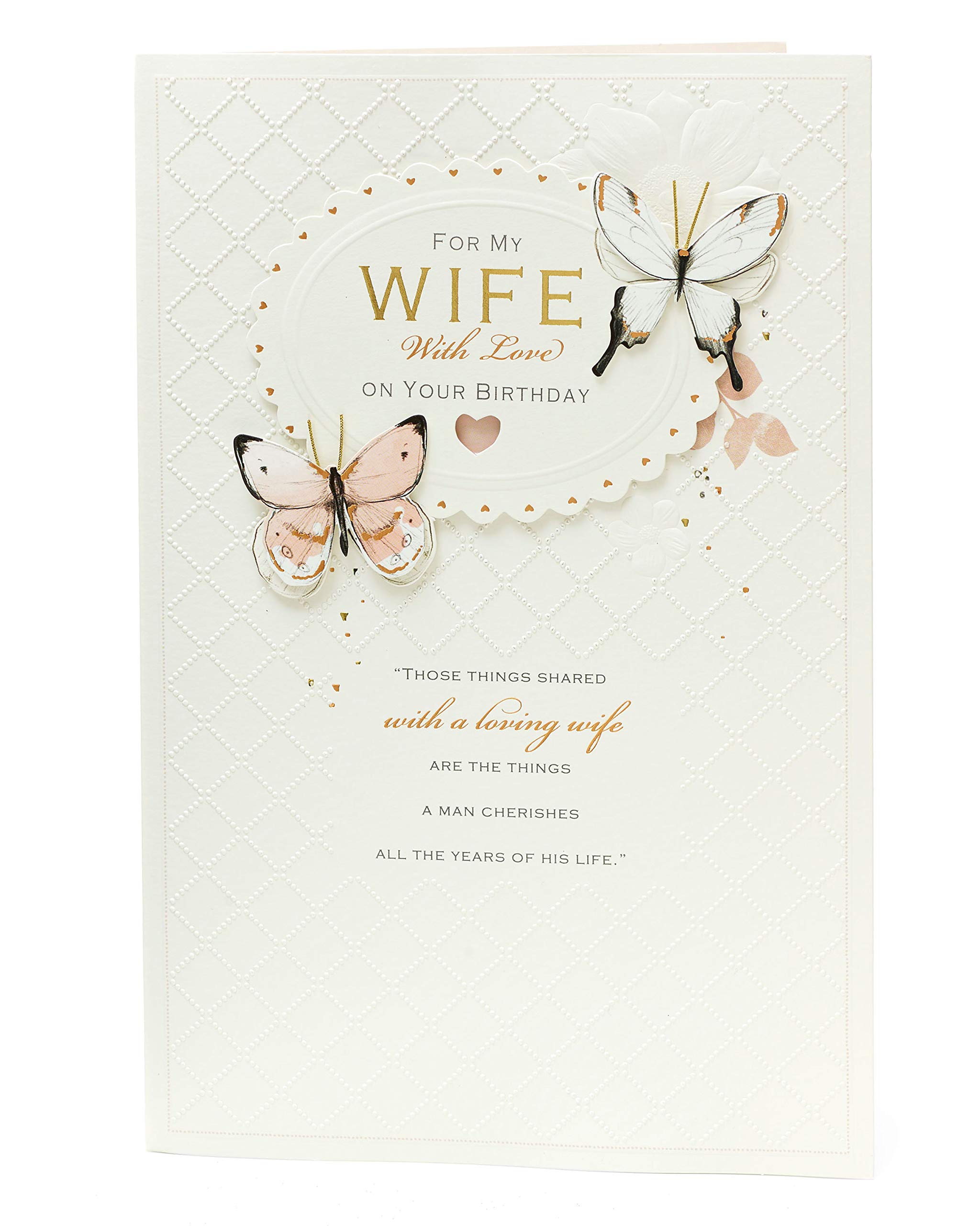 Wife Birthday Card - Birthday Card for Her - Sentimental Birthday Card - Butterfly Birthday Card