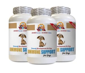 canine immune booster - immune support and health - for dogs treats - premium advanced formula - dog immune booster organic - 180 treats (3 bottle)