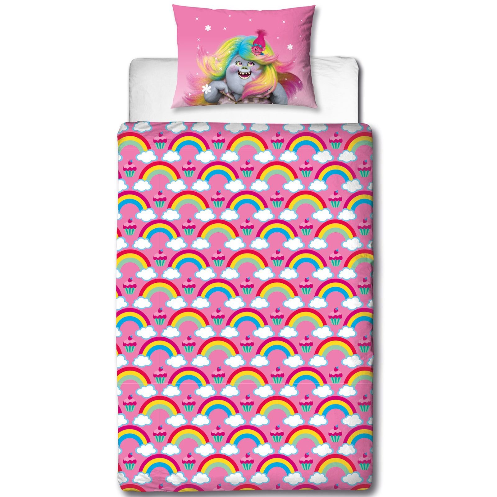 Trolls Dreams UK Single/US Twin Duvet Cover and Pillowcase Set