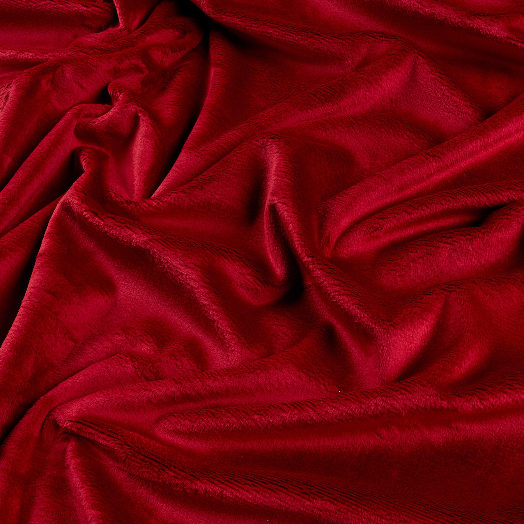 Shannon Minky Solid Cuddle 3 Crimson, Fabric by the Yard