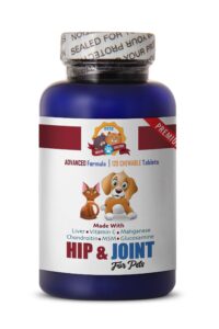 dog hip and joint supplements - support hip and joints for pets - dog and cat treats - premium formula - chondroitin for dogs - 120 treats (1 bottle)