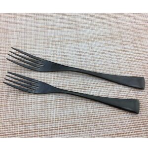 Uniturcky Mirror Polishing Black 18/10 Stainless Steel, 7-Piece Flatware Silverware cutlery utensils Set knife steak knife dinner fork soup spoon dessert spoon salad fork teaspoon