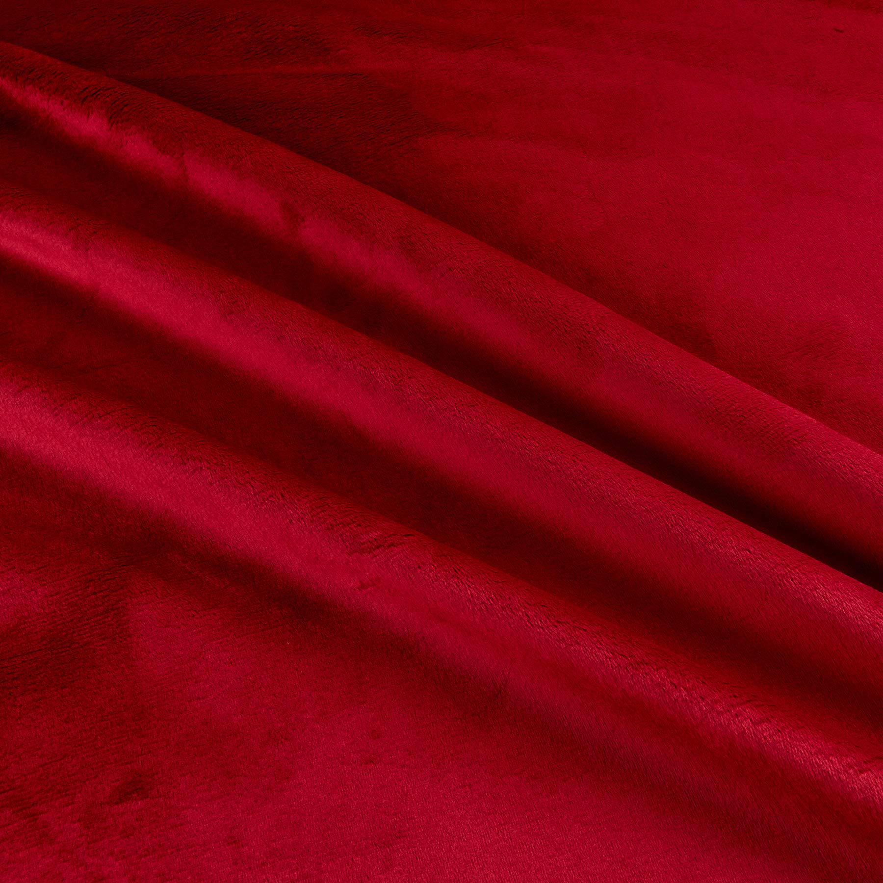 Shannon Minky Solid Cuddle 3 Crimson, Fabric by the Yard