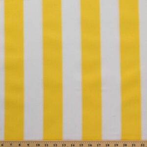 stripe canvas awning fabric, premium quality,outdoor stripe 2" waterproof canvas, 2 tone, fabric 60" 600 denier 100% nylon durable 60" wide sold by yard o roll by fabric imperial (yellow/white)