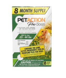 pet action plus for dogs, 8 doses - 23 to 44 lbs.