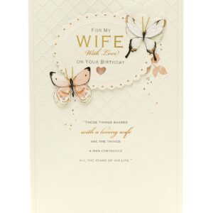 Wife Birthday Card - Birthday Card for Her - Sentimental Birthday Card - Butterfly Birthday Card