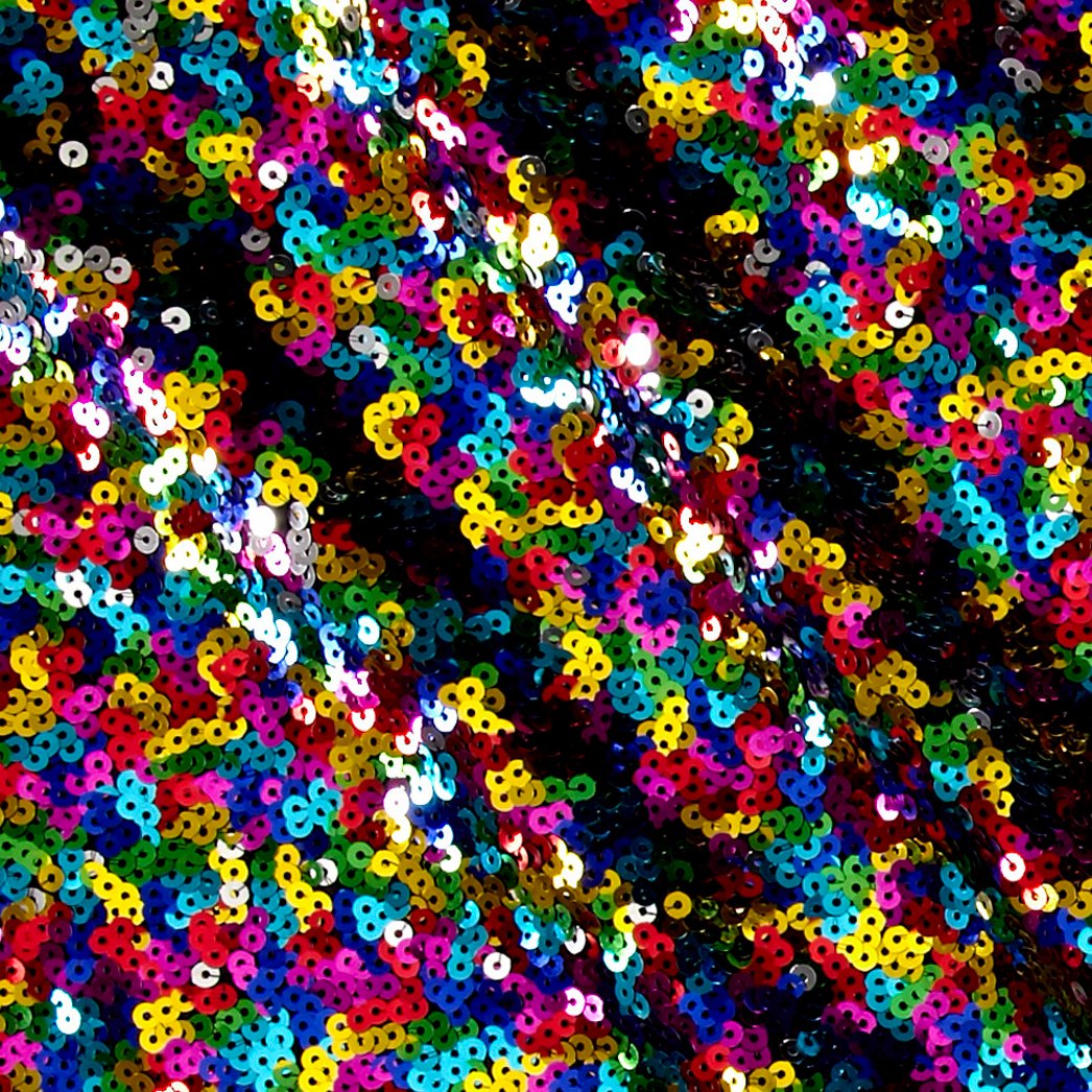 Starlight Sequined Confetti Multi, Fabric by the Yard