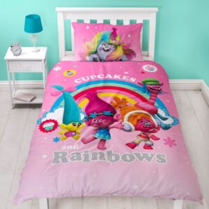 Trolls Dreams UK Single/US Twin Duvet Cover and Pillowcase Set