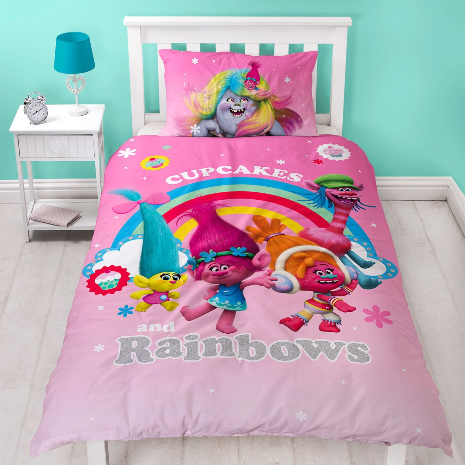 Trolls Dreams UK Single/US Twin Duvet Cover and Pillowcase Set