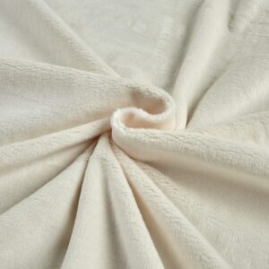 Shannon Minky Solid Cuddle 3 Ivory, Fabric by the Yard