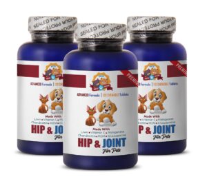 dog joint supplements soft chews - support hip and joints for pets - dog and cat treats - premium formula - dog glucosamine sulfate - 360 treats (3 bottle)