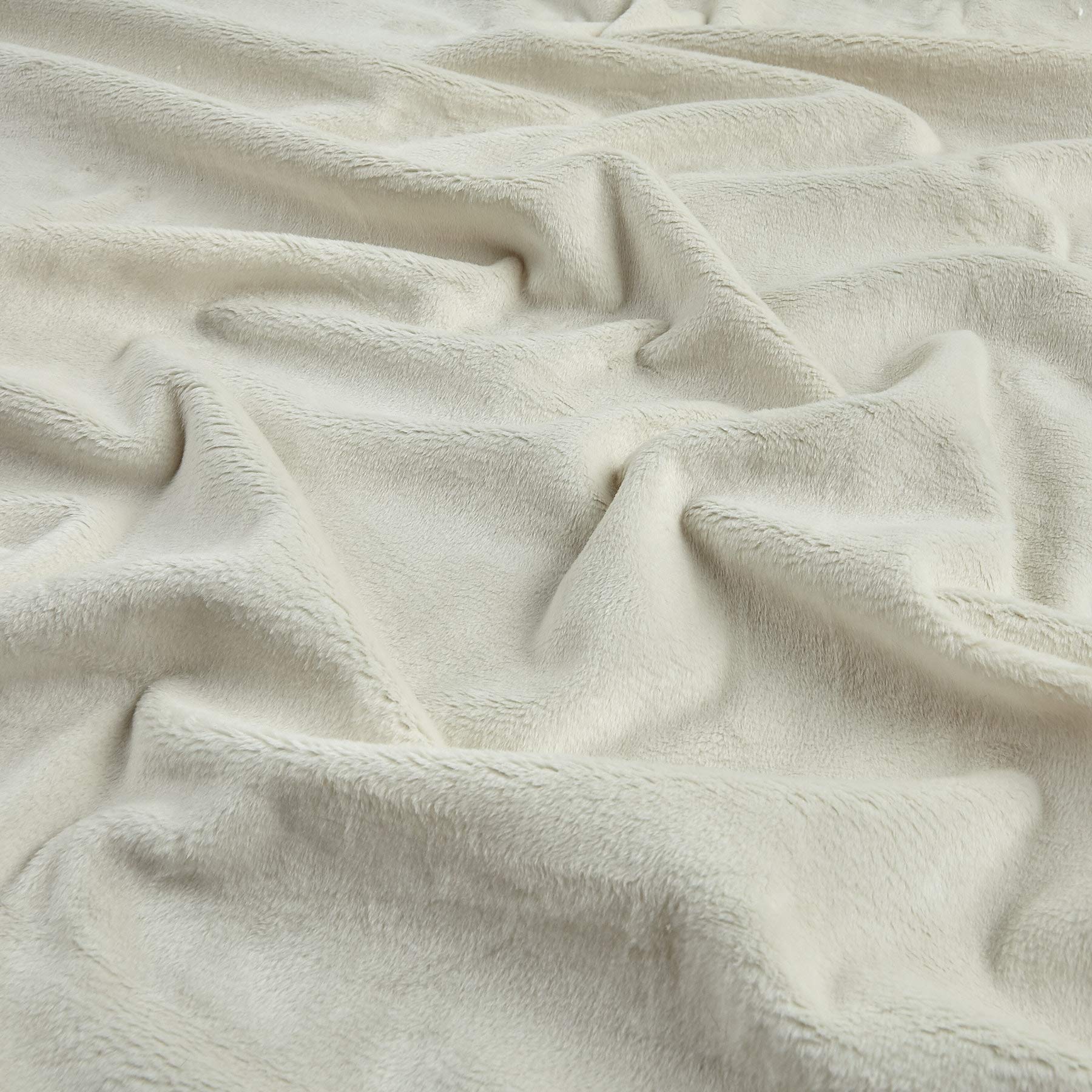 Shannon Minky Solid Cuddle 3 Ivory, Fabric by the Yard