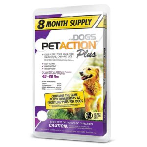 pet action plus for dogs, 8 doses - 45 to 88 lbs.