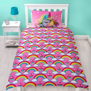 Trolls Dreams UK Single/US Twin Duvet Cover and Pillowcase Set