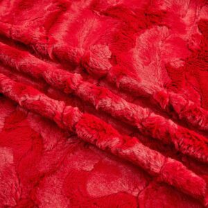 Shannon Minky Luxe Cuddle Hide Cardinal, Fabric by the Yard