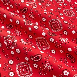 Bandana Prints Red, Fabric by the Yard