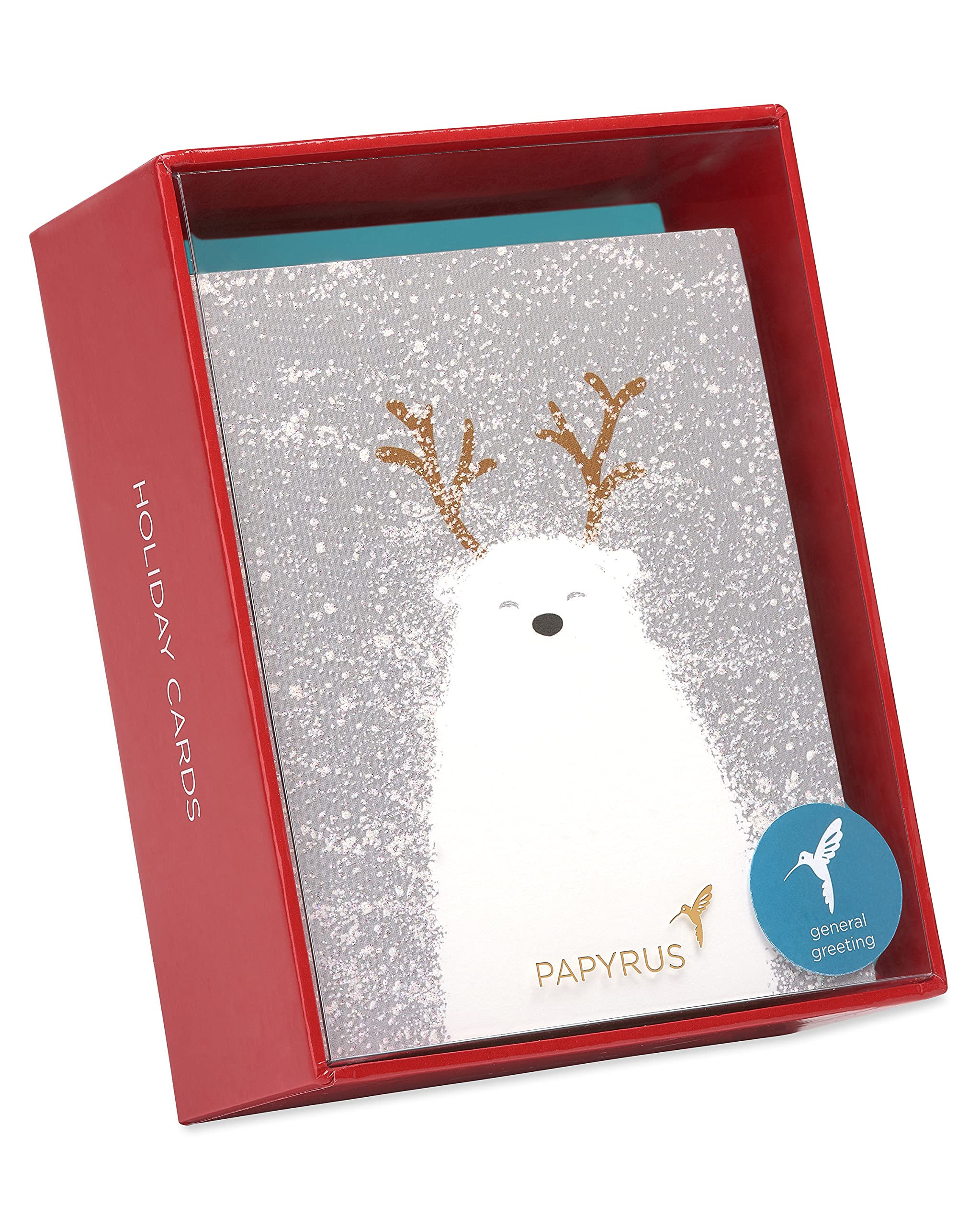 Papyrus Boxed Christmas Cards with Envelopes, Holiday Cheer, Polar Bear (20-Count)