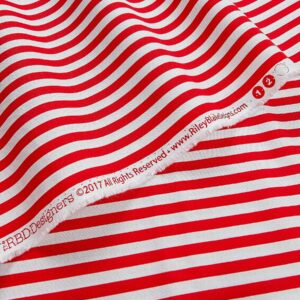 Stripe 1/4 Inch Color Red, Fabric by the Yard