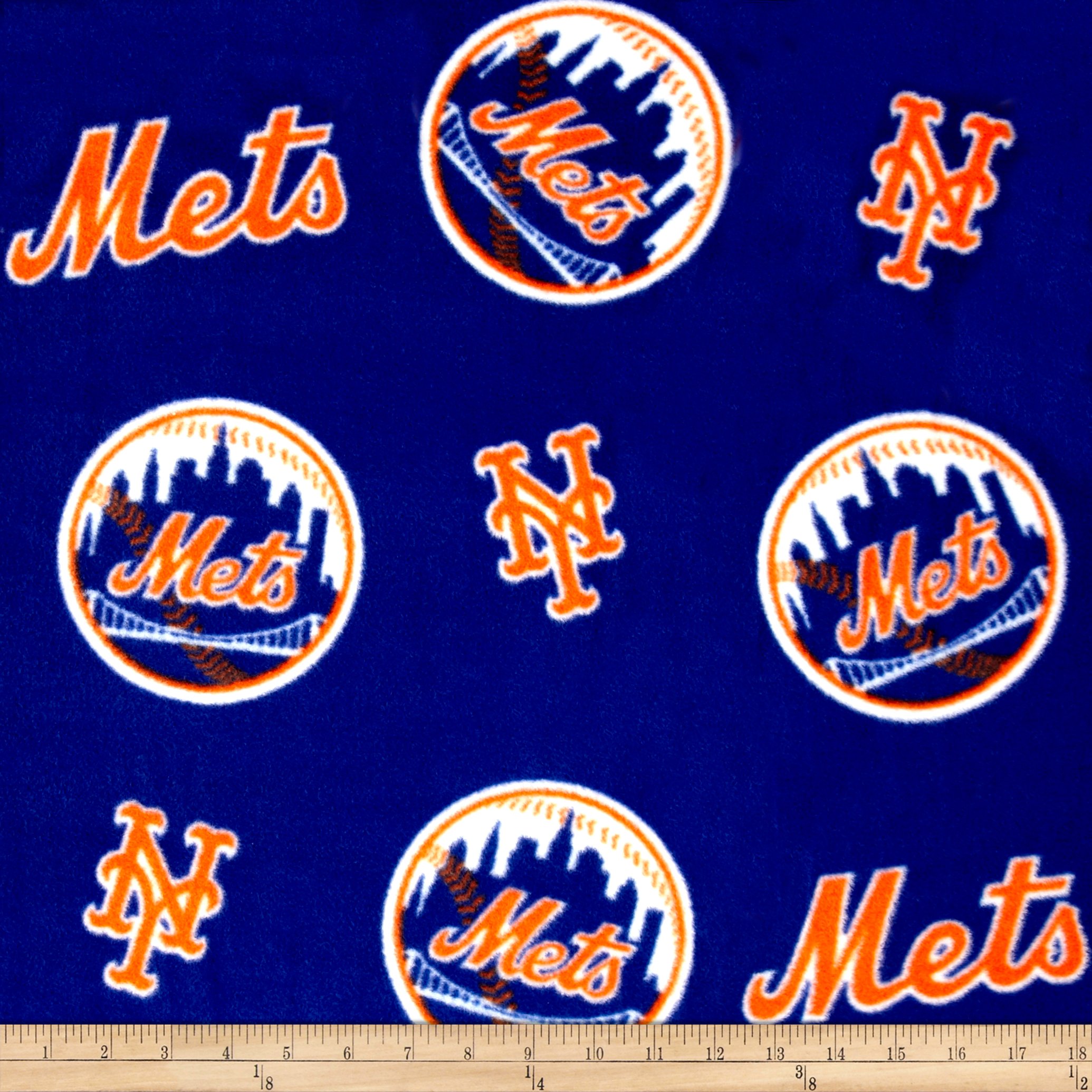 MLB New York Mets Fleece, Fabric by the Yard