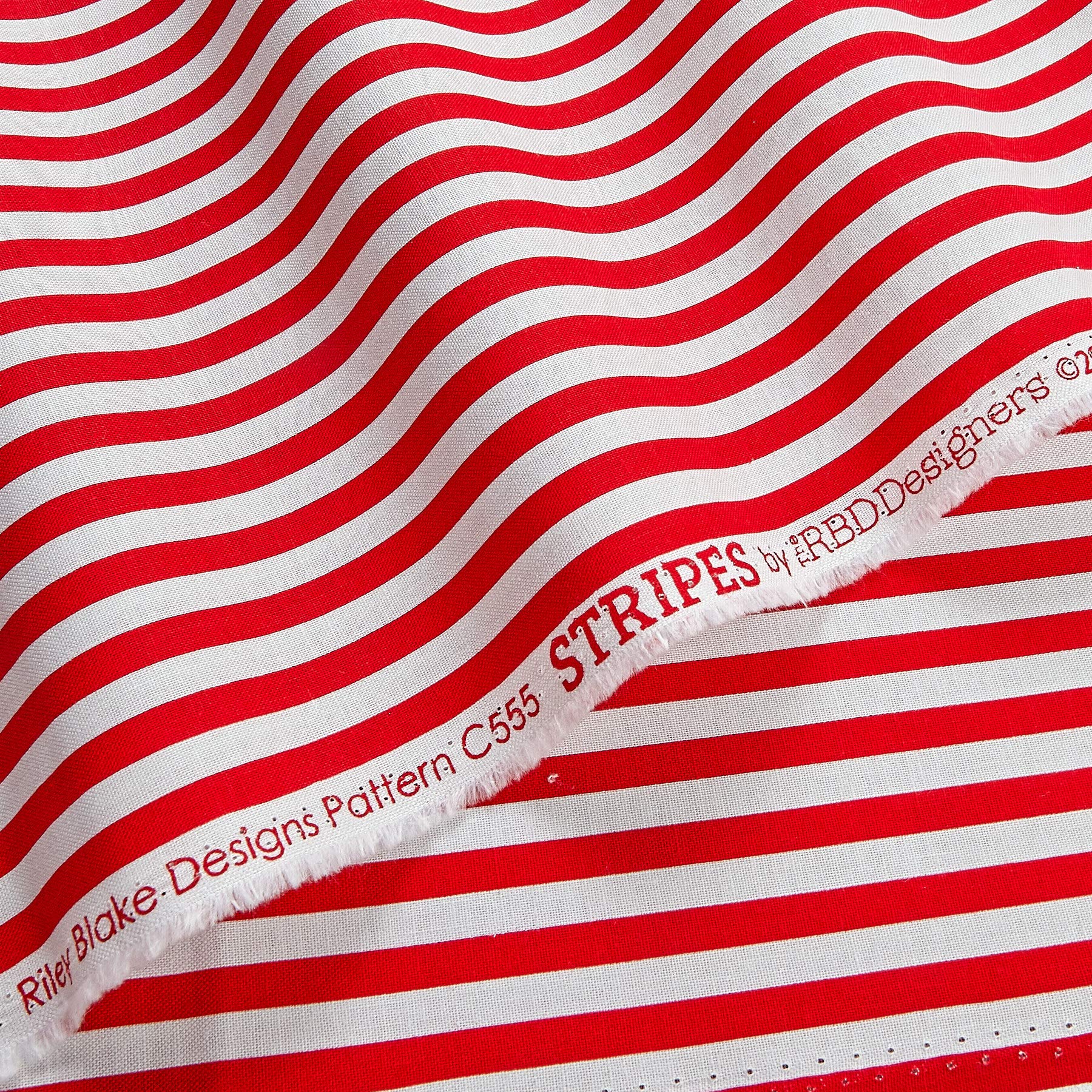 Stripe 1/4 Inch Color Red, Fabric by the Yard