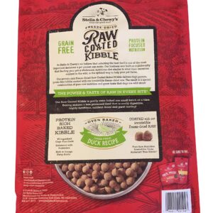 STELLA AND CHEWY Freeze Dried Raw Coated Kibble Grain Free Cage Free Duck Recipe Dog Food 22 Lbs