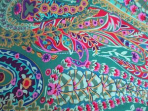 kaffe fassett paisley jungle green, fabric by the yard