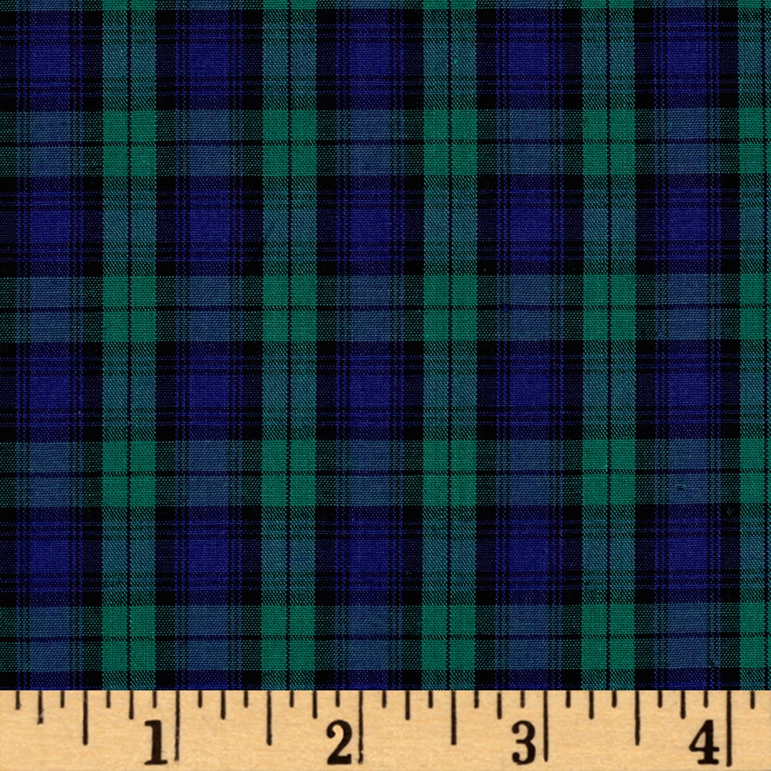 Kaufman Sevenberry Classic Plaids Hunter, Fabric by the Yard