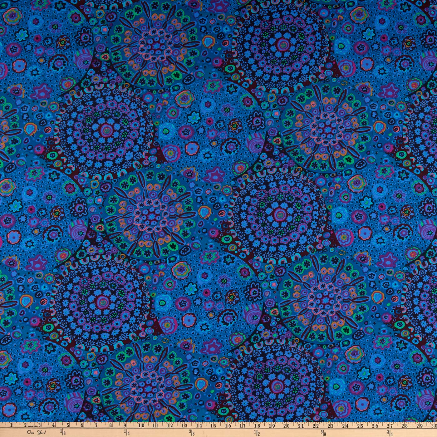 Kaffe Fassett Millefiore Blue, Fabric by the Yard