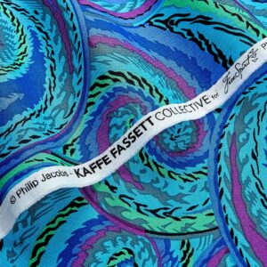 Kaffe Fassett Collective Curly Baskets Cobalt, Fabric by the Yard