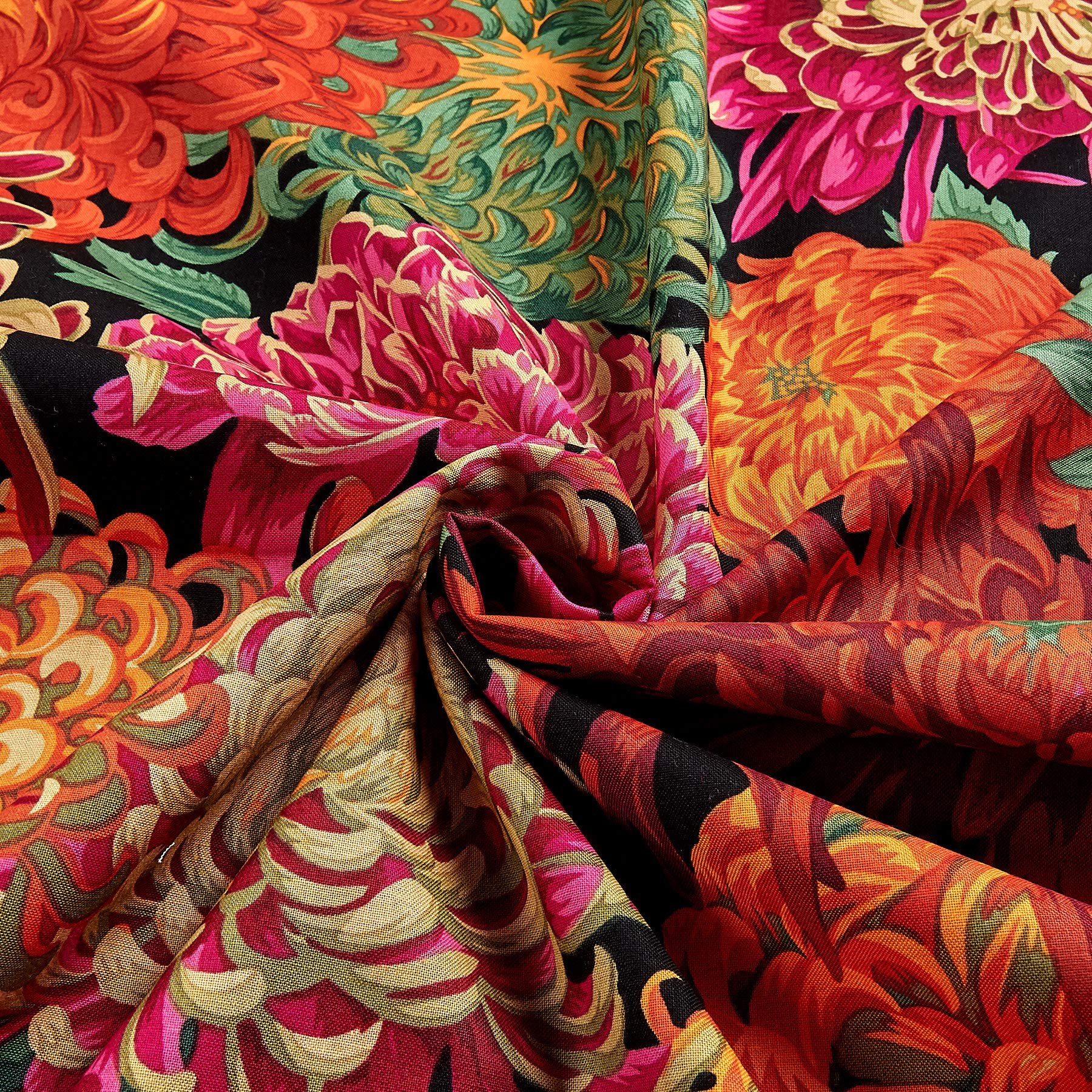 Kaffe Fassett Collective 2010 Drama Japanese Chyrsanthemum Red, Fabric by the Yard