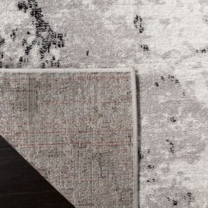 SAFAVIEH Skyler Collection 4' x 6' Grey/Ivory SKY186K Modern Abstract Non-Shedding Living Room Bedroom Accent Rug