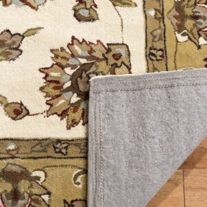 SAFAVIEH Total Performance Collection Area Rug - 9' x 12', Ivory & Beige, Hand-Hooked Oriental, Non-Shedding & Easy Care, Ideal for High Traffic Areas in Living Room, Bedroom (TLP416A)