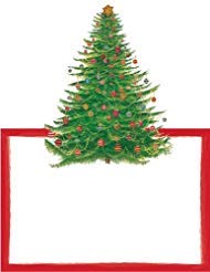 christmas place cards table decorations no place card holders needed die cut xmas tree pk 16