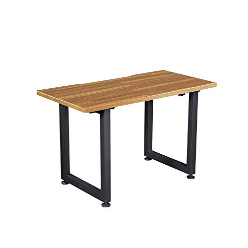 Vari Table 48X24 - Computer Desk with Durable Finish & Built-in Cable Management Tray - Modern Computer Furniture Table for Work or Home Office - Stand-Alone Workstation or Side Table (Butcher Block)