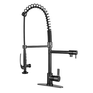 kingston brass ls8500ctl continental pre-rinse kitchen faucet, matte black