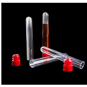 30PCS Plastic Clear Test Tubes with Caps, for Scientific Experiments,School Teaching, Storing Beads, Liquids (12¡Á100mm)