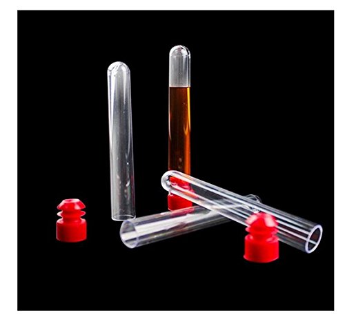 30PCS Plastic Clear Test Tubes with Caps, for Scientific Experiments,School Teaching, Storing Beads, Liquids (12¡Á100mm)