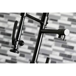 Kingston Brass LS8500CTL Continental Pre-Rinse Kitchen Faucet, Matte Black