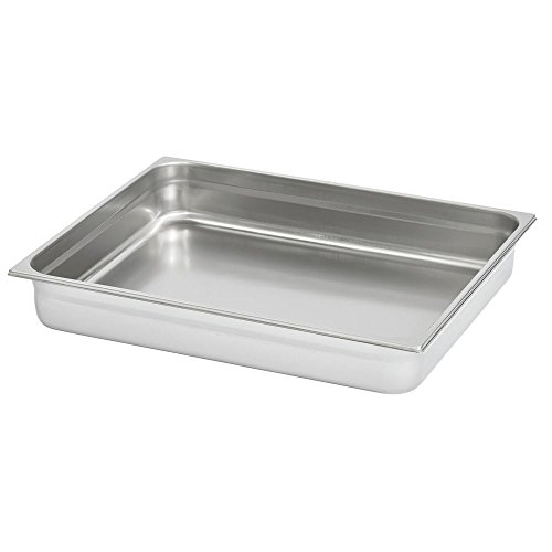 Vollrath 22 Gauge Stainless Steel 2/1 Double Wide Steam Table Pan - 25 5/8"L x 20 7/8"W x 4"D