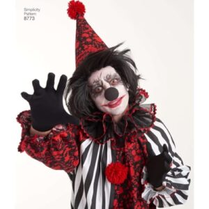 Simplicity 8773 Adult Clown Costume Sewing Pattern, Sizes XS-XL