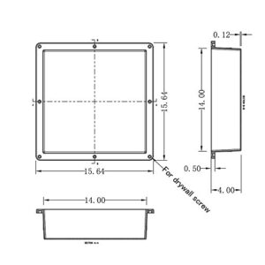 Uni-Green Tile Shower Niche Recessed Square inside dimension 14" ×14" × 4" D Shower Shelf for Bathroom Niche Storage and Built In Shower Shelf