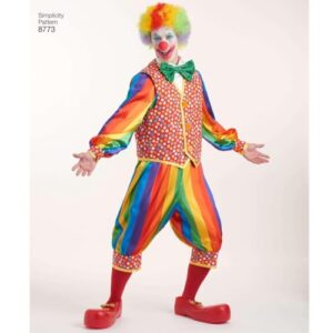 Simplicity 8773 Adult Clown Costume Sewing Pattern, Sizes XS-XL