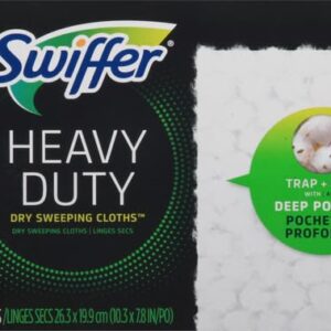 Swiffer Sweeper Heavy Duty Multi-Surface Dry Cloth Refills for Floor Sweeping & Cleaning, 20Count