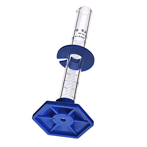 Thick Glass Graduated Cylinder Measuring Liquid Lab Cylinders with Anti-Falling Plastic Base and Bumper Guards (Glass, 10ML)