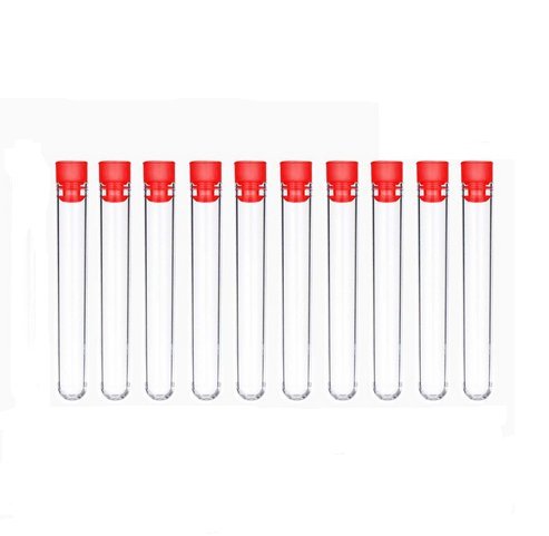 30PCS Plastic Clear Test Tubes with Caps, for Scientific Experiments,School Teaching, Storing Beads, Liquids (12¡Á100mm)